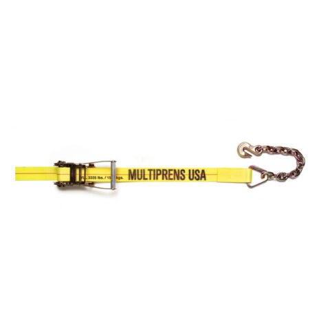 2" x 27' Ratchet Strap with #316 18" Chain Anchor - Multiprens USA